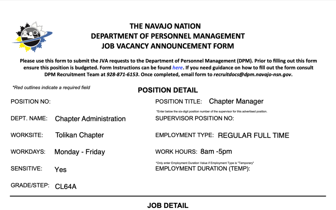 Jobs Feedzy Posts | Navajo Nation Division of Community Development